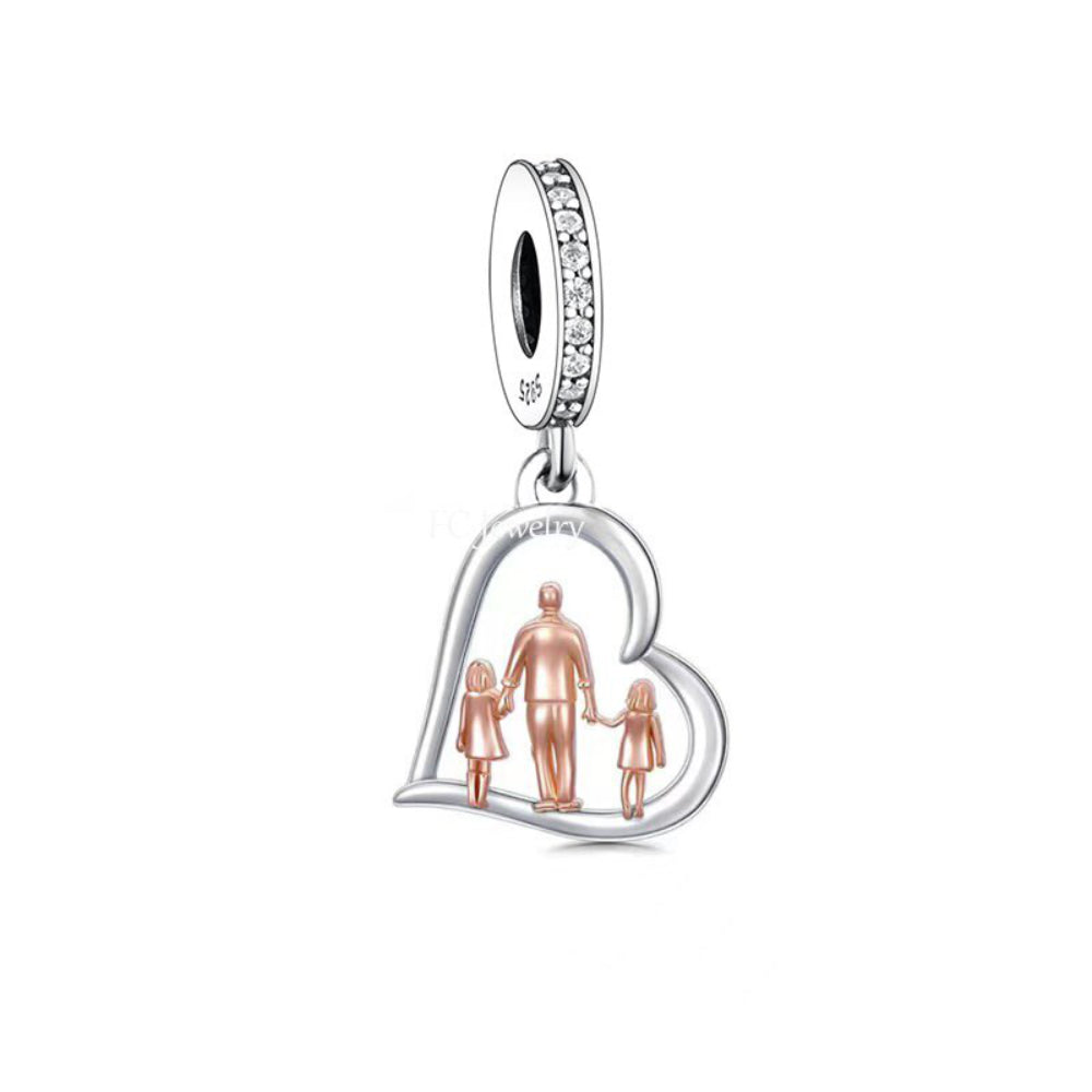 Papa & Töchter - Charm-Anhänger – charming glamour
